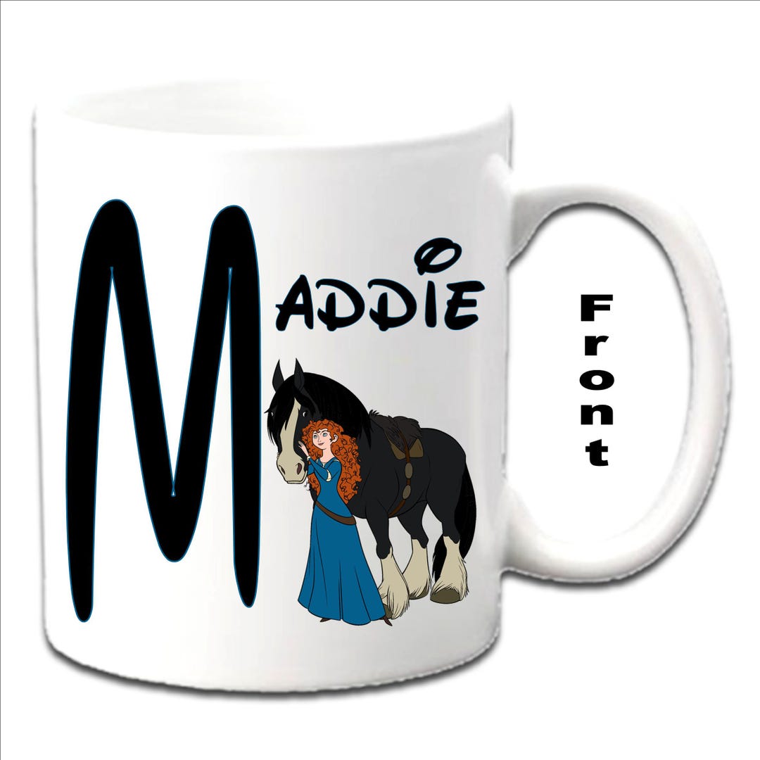 Personalised Initial With MERIDA & ANGUS ~ Brave Character Printed ...