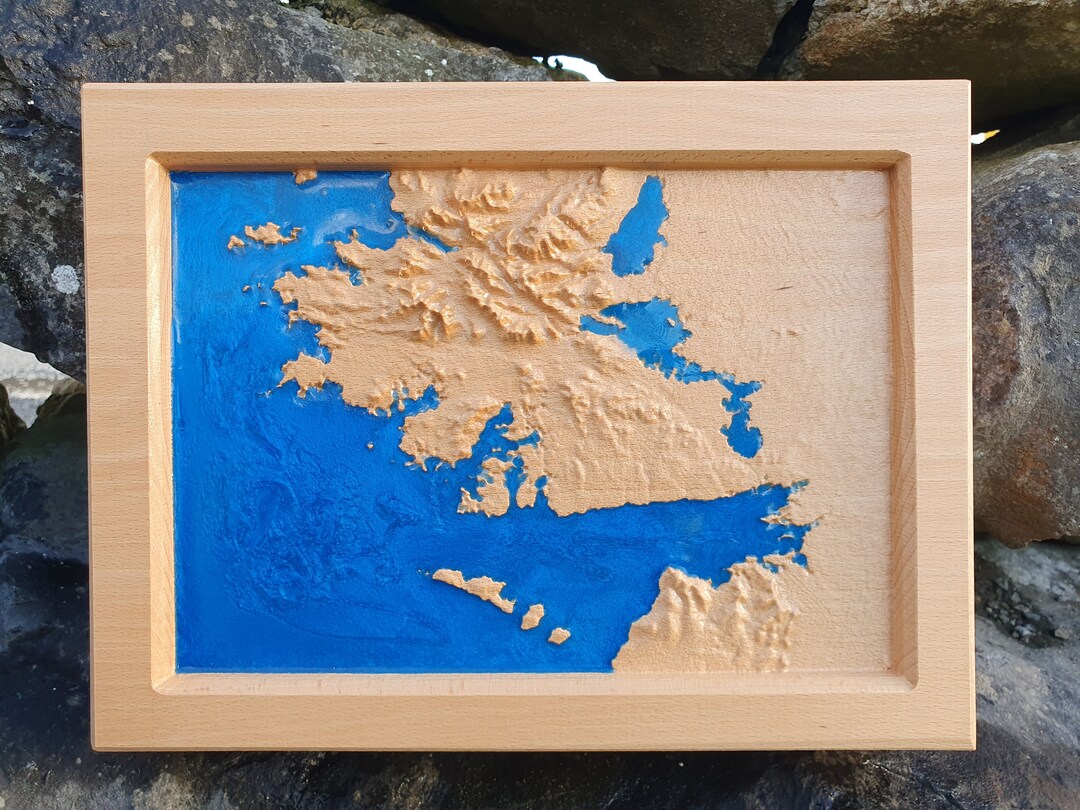 Galway Bay Connemara 3d Carving Map - Etsy
