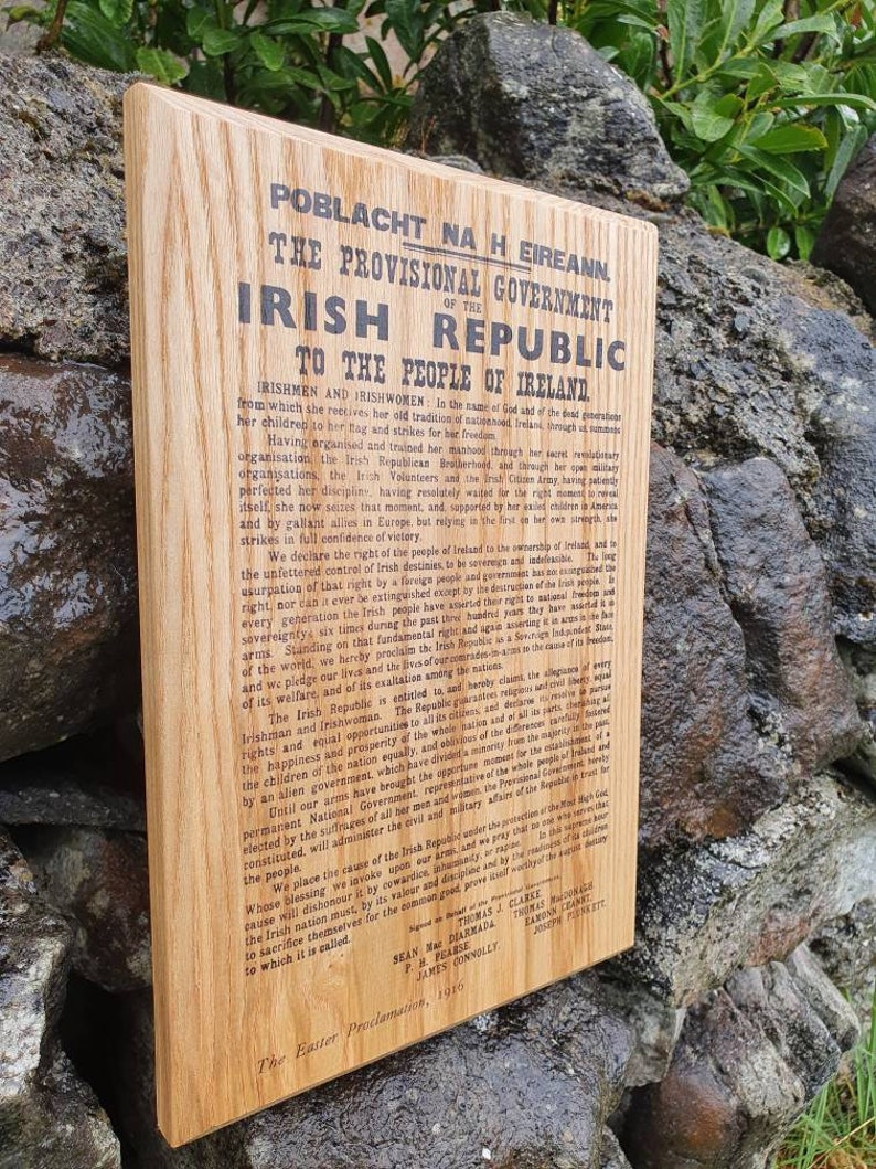 The Proclamation of the Irish Republic Independence - Etsy