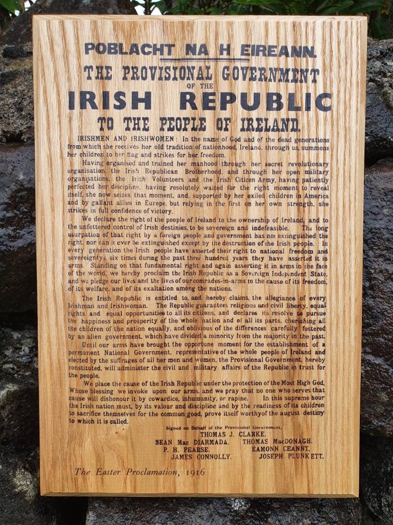 The Proclamation of the Irish Republic Independence - Etsy