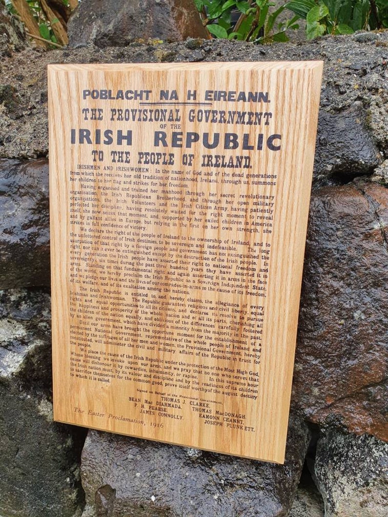 The Proclamation of the Irish Republic Independence - Etsy