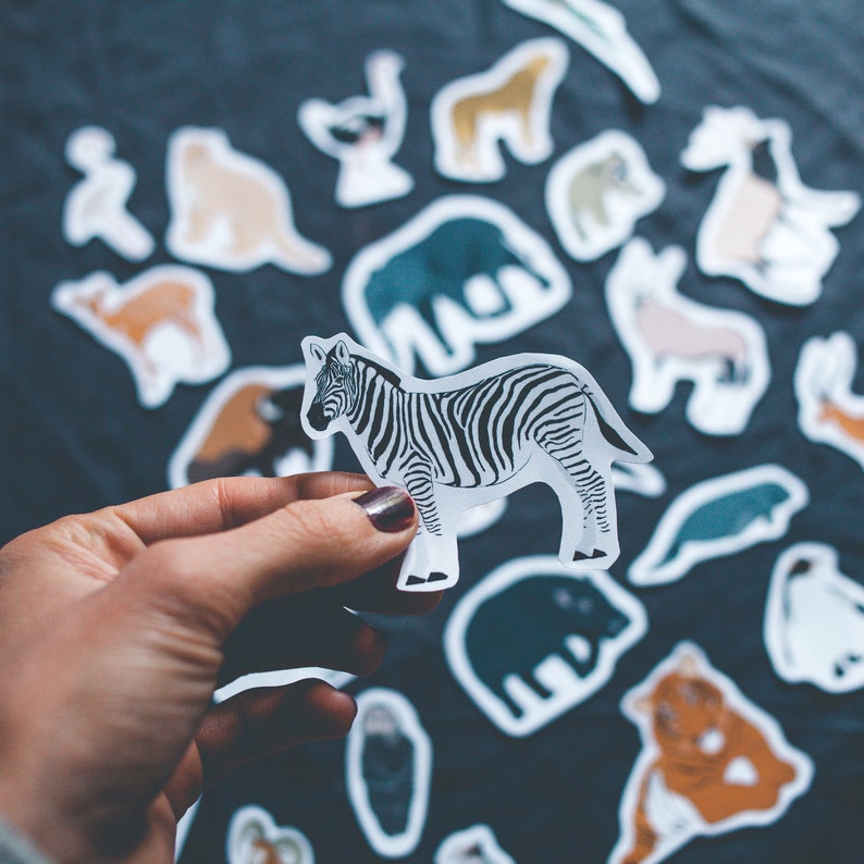 26 Wild Animal Stickers Stickers Children's Creative - Etsy