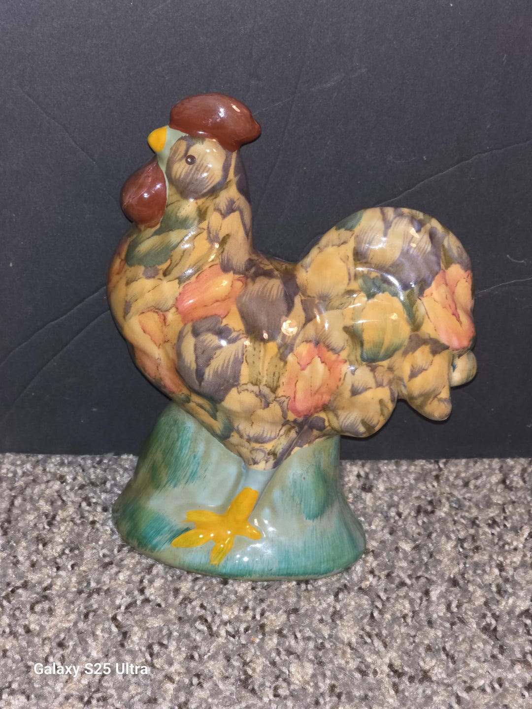 Enesco Ceramic Rooster Chicken Hand Painted Statue - Etsy