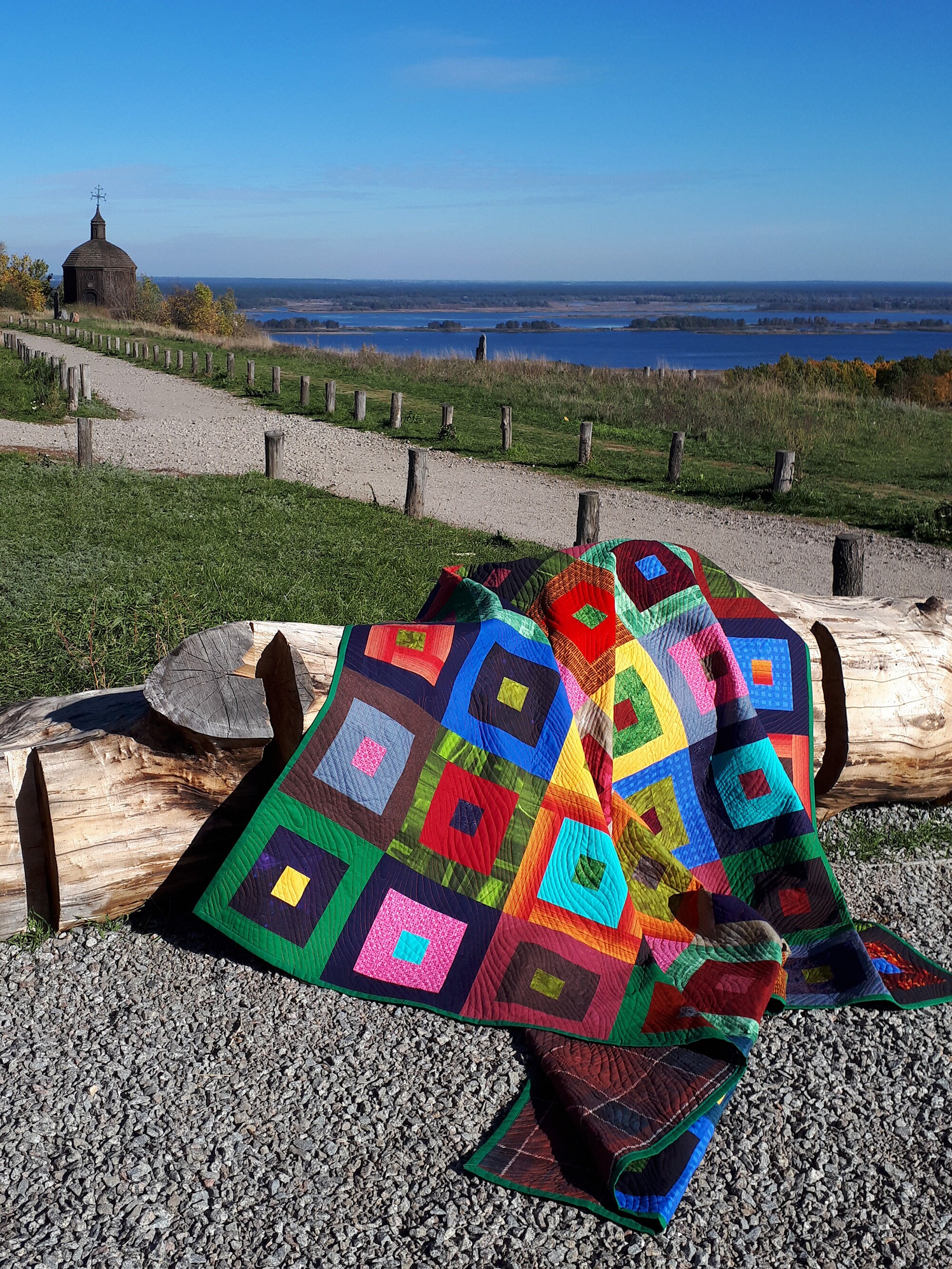 Bright Modern Quilt for Sale Rainbow Scrap Quilt Contemporary - Etsy