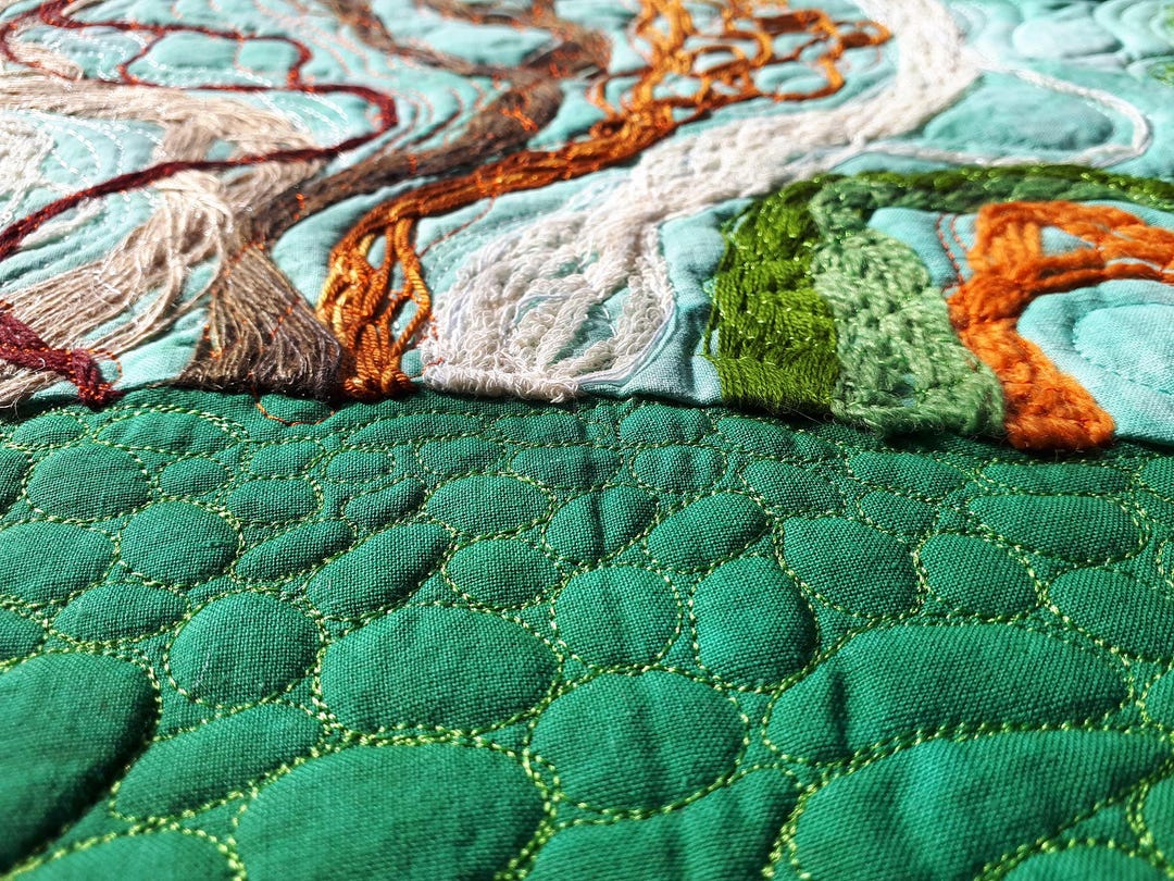 Art Mini Quilt Contemporary Wall Hanging Decor Bright Abstract Quilt - Etsy