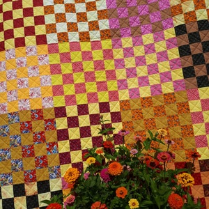 Modern Yellow Red Quilt for Sale Checkered Plaid Inspiring Contemporary ...