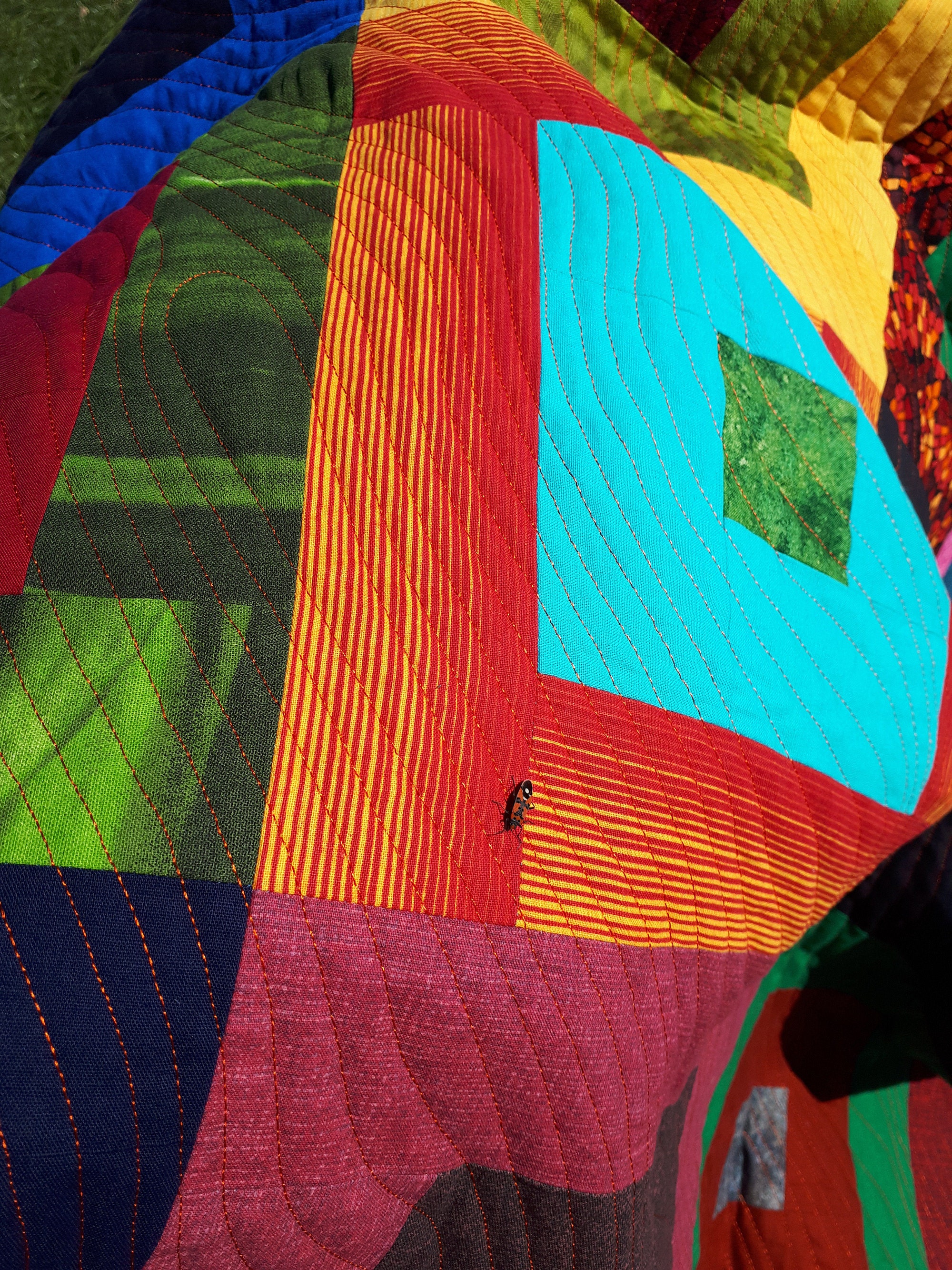 Bright Modern Quilt for Sale Rainbow Scrap Quilt Contemporary - Etsy