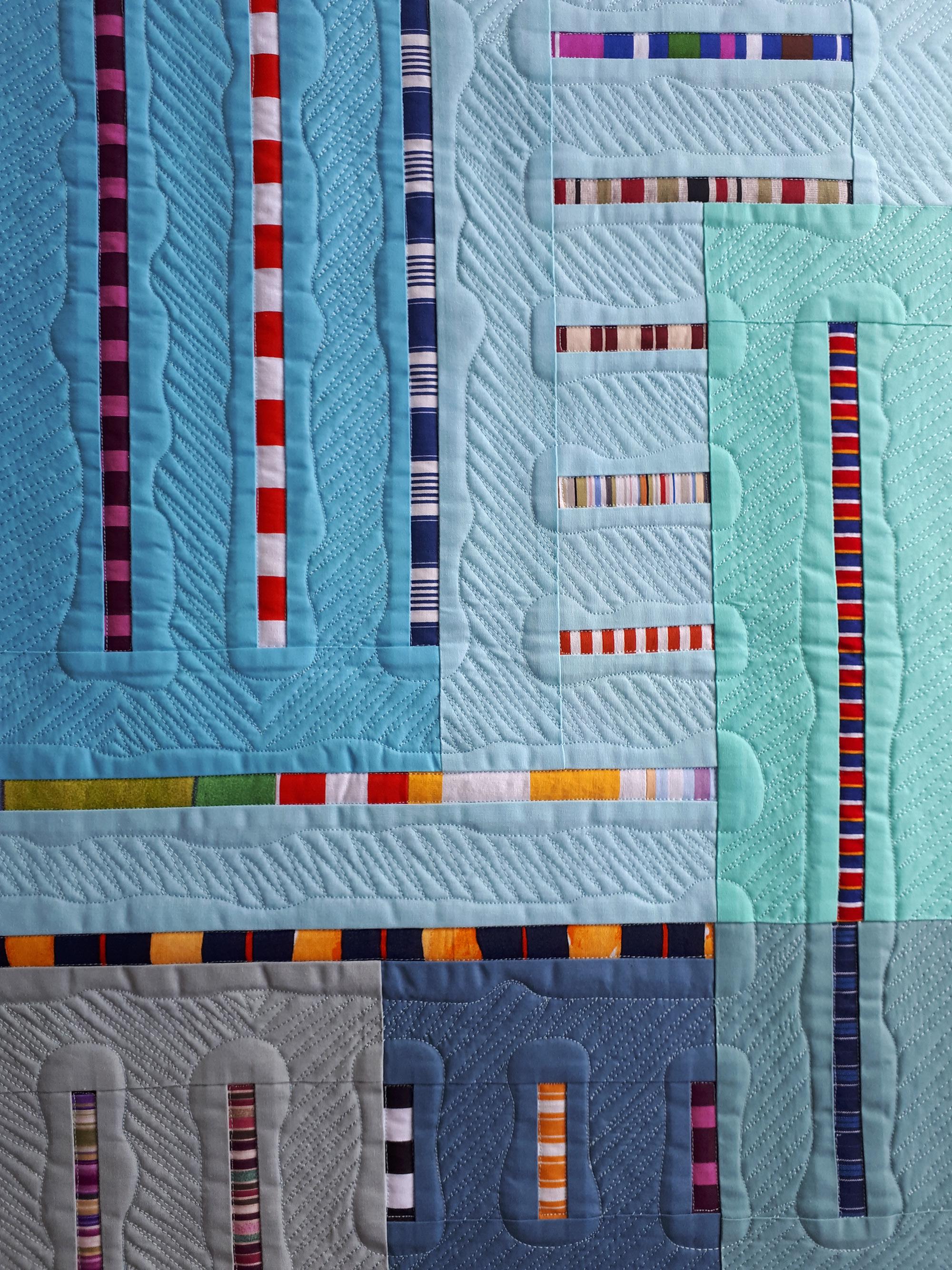 Modern Blue Wall Hanging Quilt Pattern: Contemporary Patchwork (PDF ...