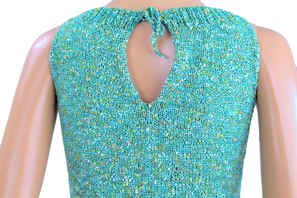 Hand Knitted Sleeveless Swing Dress - Etsy