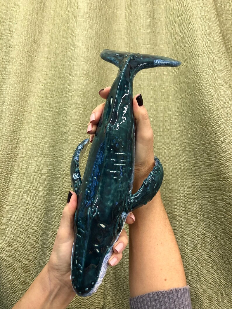 Ceramic Whale Figurine - Etsy