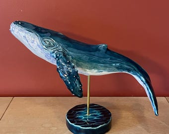 Humpback Whale Ceramic Sculpture - Perfect Gift for Couples, It ...
