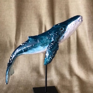 Ceramic Whale Figurine - Etsy