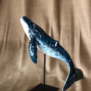 Ceramic Whale Figurine - Etsy