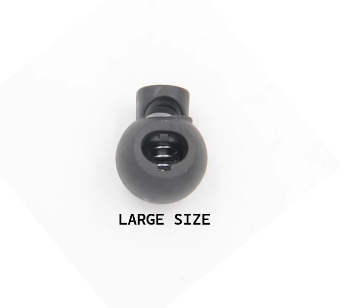 Black Spring Loaded Plastic Toggle Cord Stopper in Various Sizes Small ...