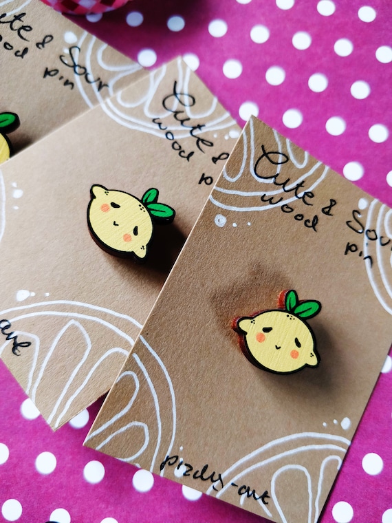Lemon Pin Citrus Pins Cute Lemon Pins Sour Pins Cute | Etsy