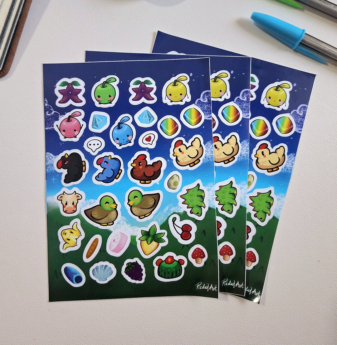 Stardew Sticker Sheets - Etsy