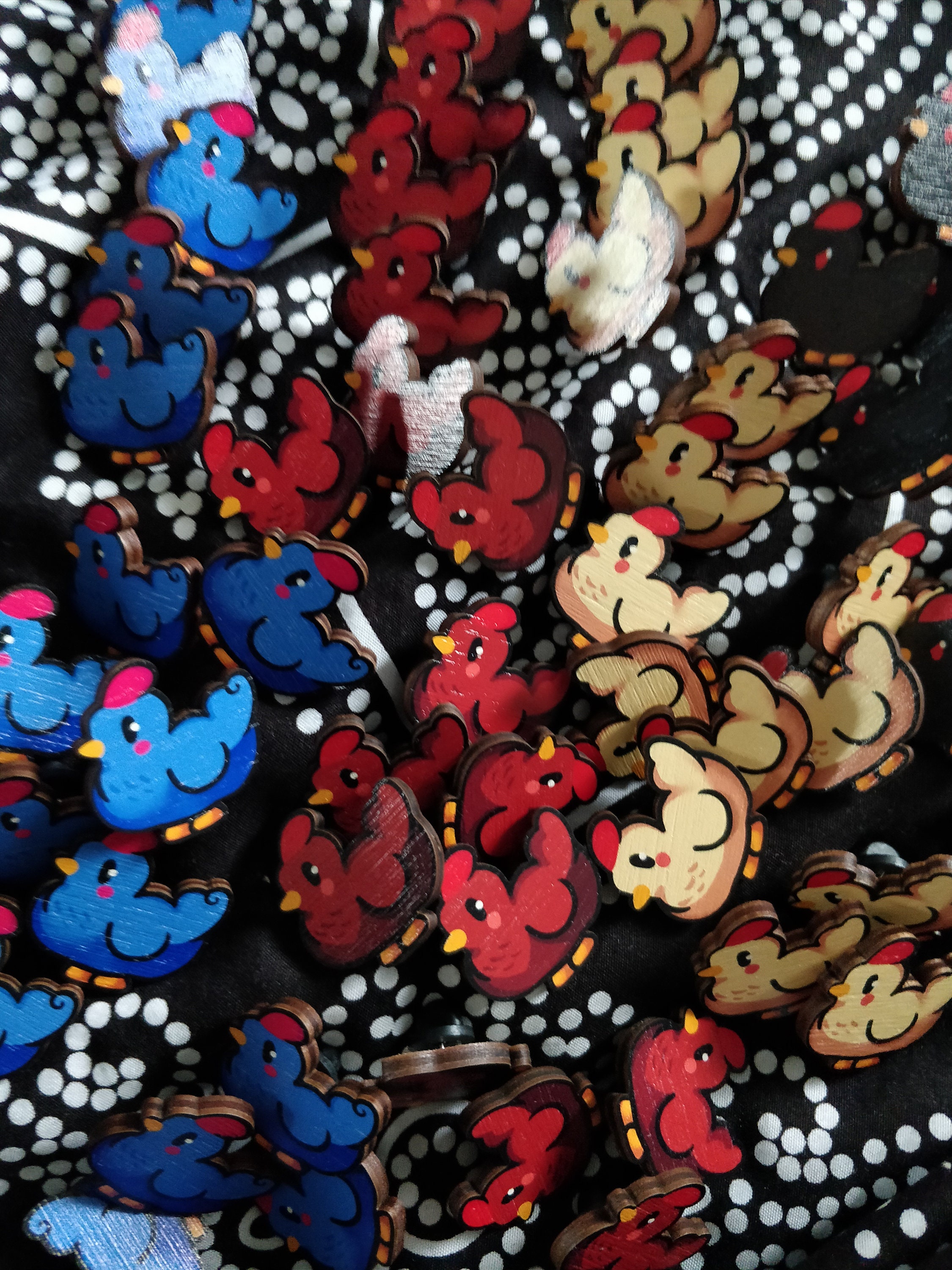 Wooden Chic Pins Cute Pins Cute Farm Animals Chicken | Etsy