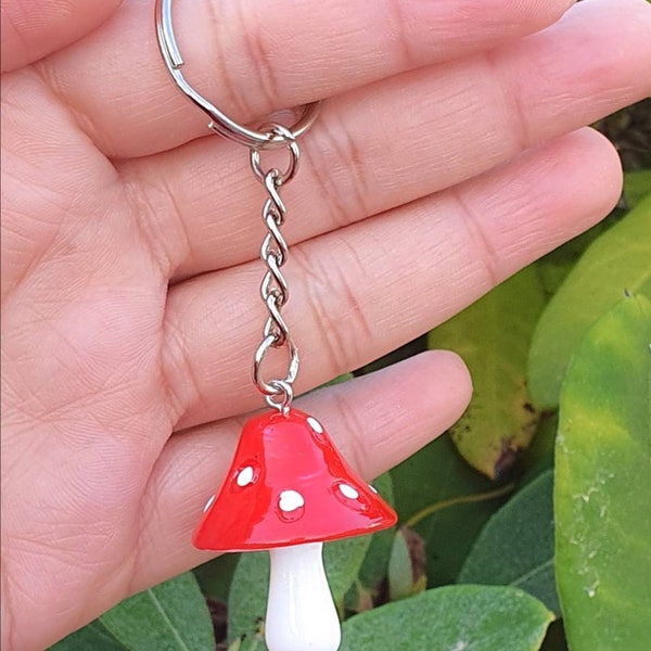 Mushroom Keychain - Etsy