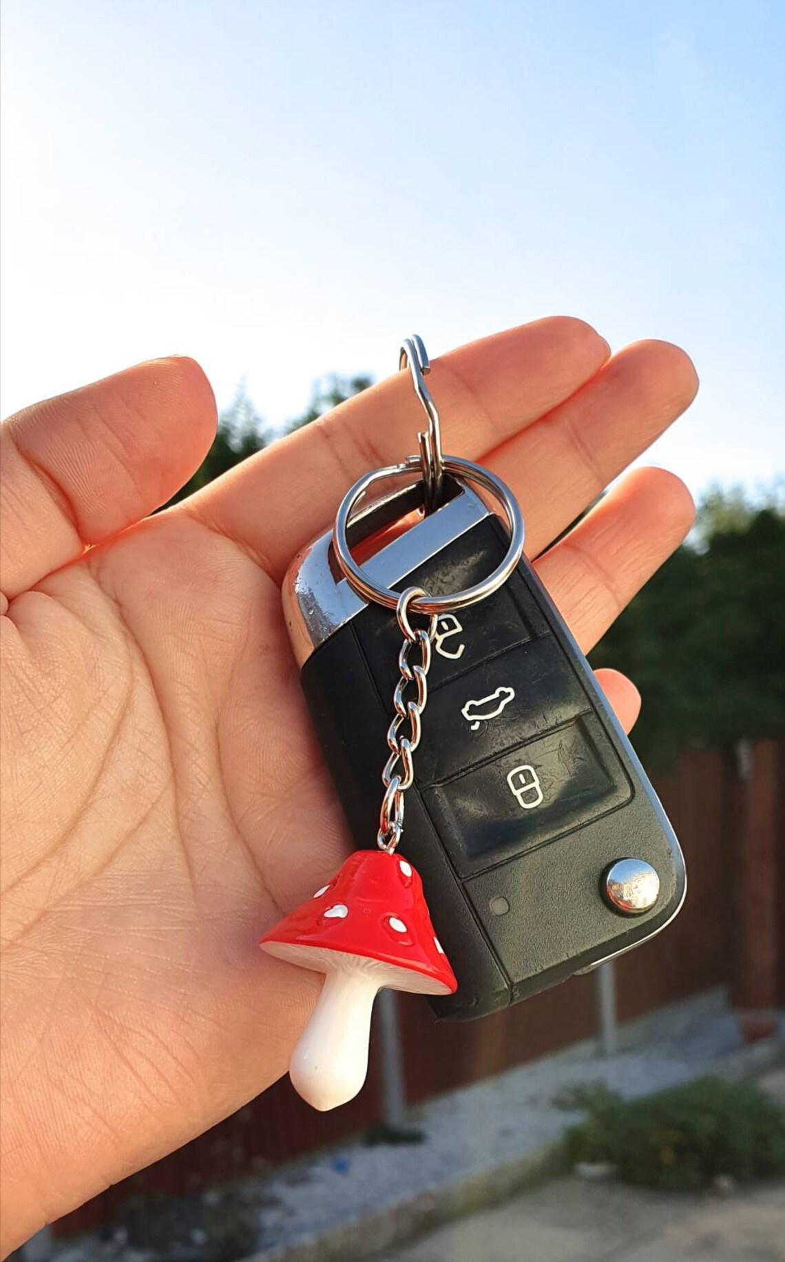 Red Mushroom Keychain Funky Keychain Keychain Gift Keychain - Etsy UK