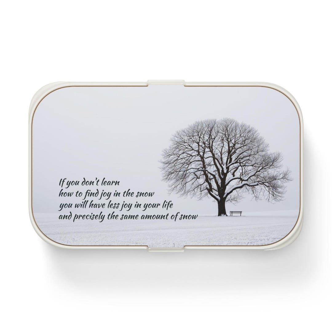 Snow Joy Reminder Bento Box for Resilient Souls, Lunch Container for ...