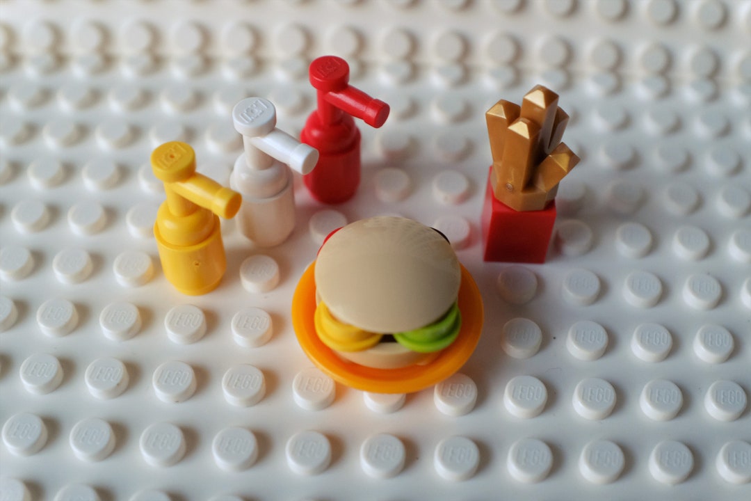 Fast Food Happy Meals Burger Fries Ketchup Mustard and Mayo Made From ...