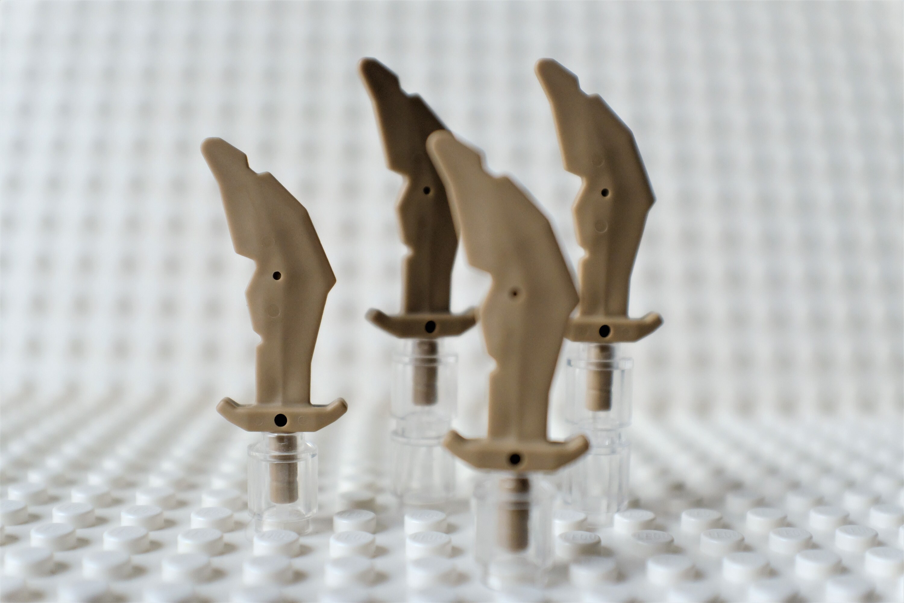 Four Scimitar Swords With Nicks Dark Tan Genuine LEGO® - Etsy