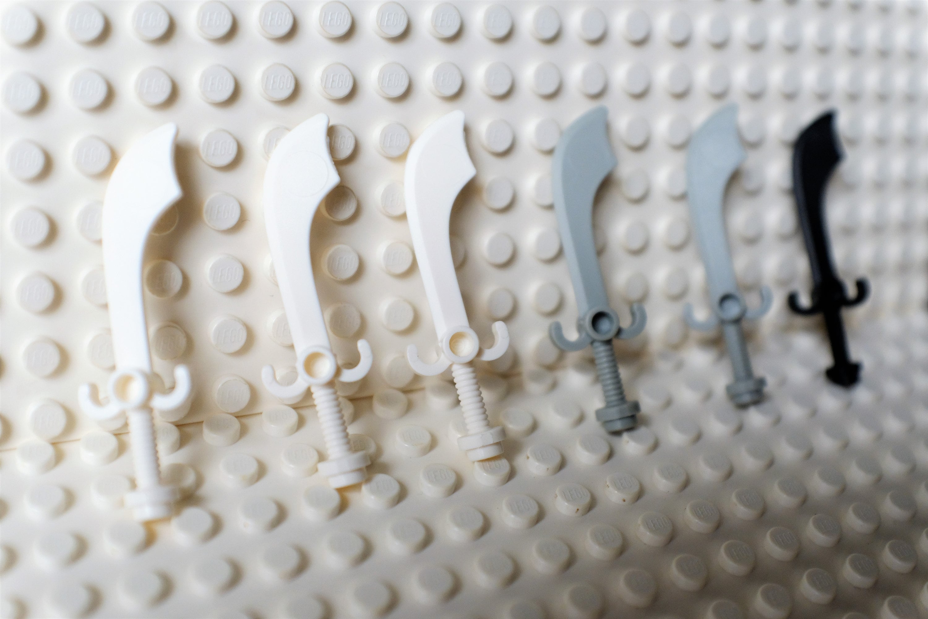 Six Scimitar Swords White Gray Black Genuine LEGO® - Etsy