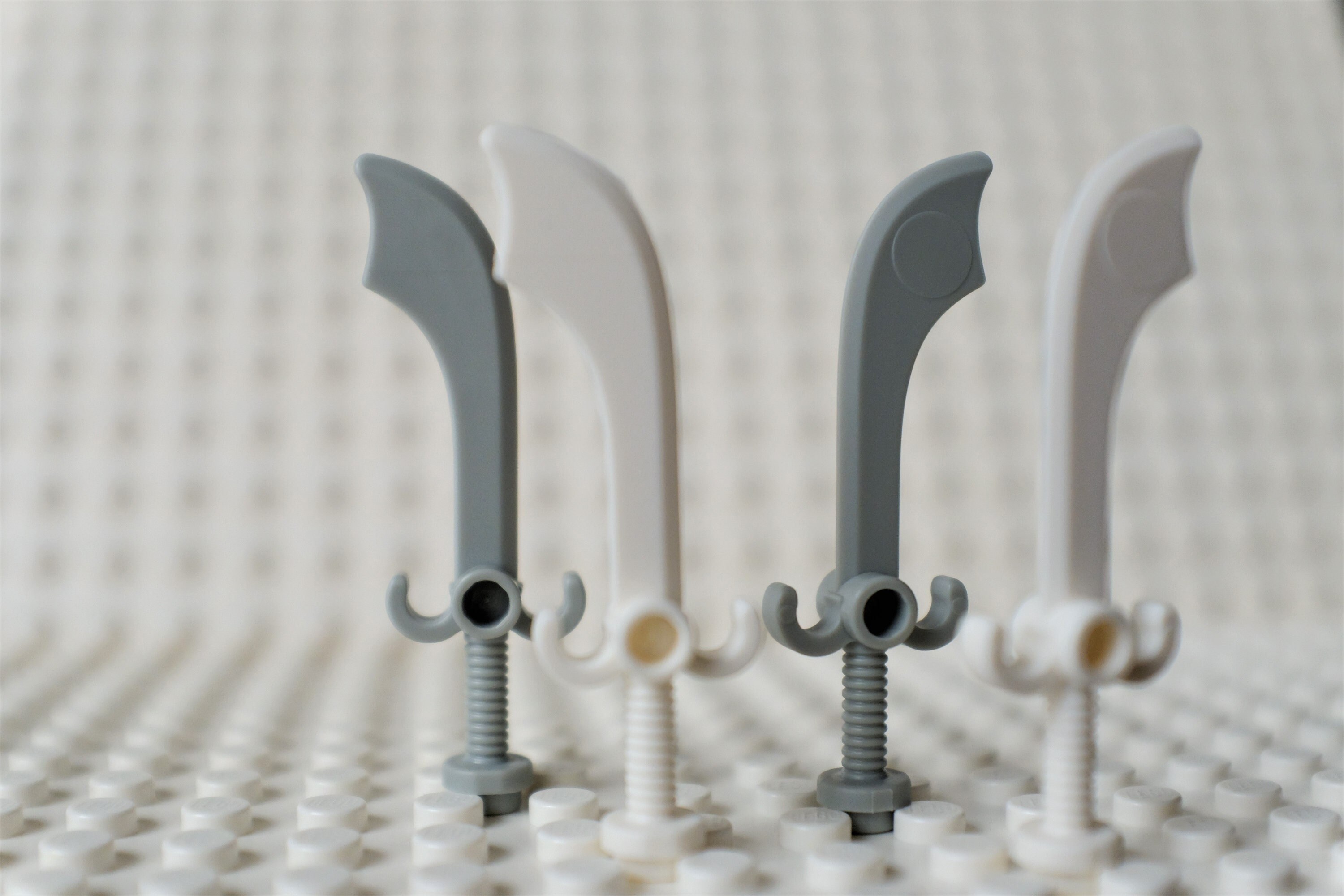 Two Pairs of Scimitar Swords Gray White Genuine LEGO® - Etsy
