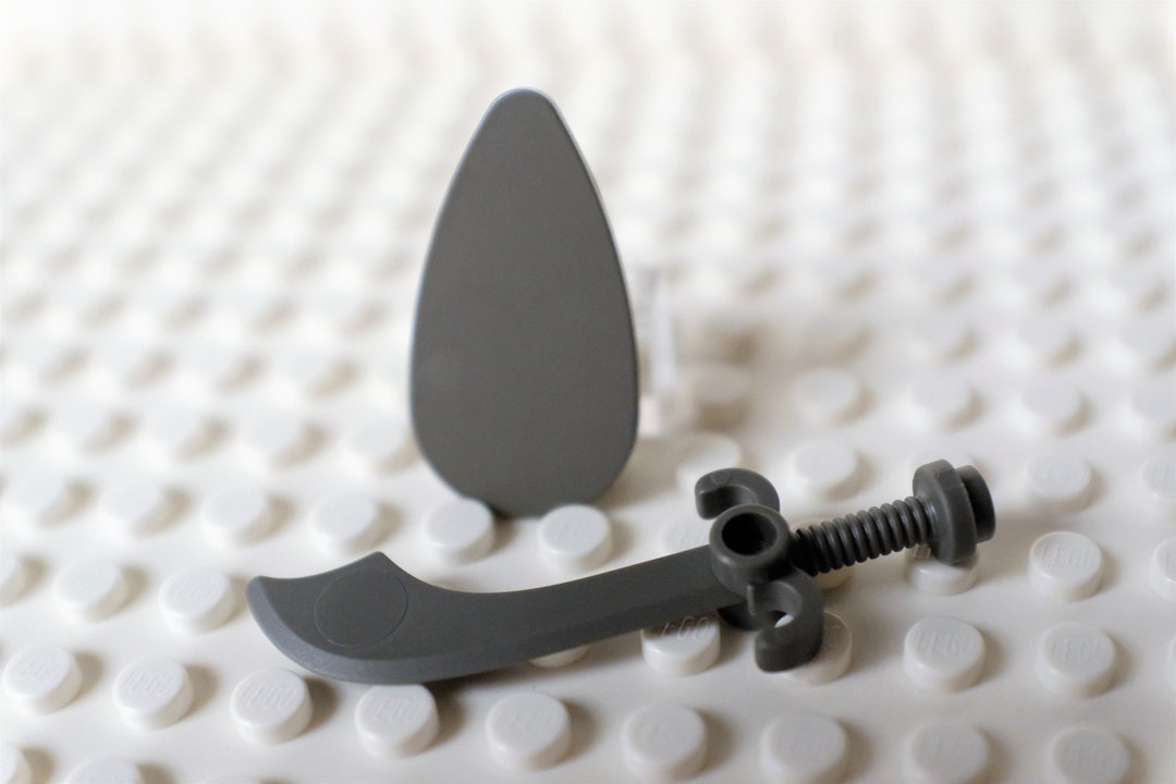 Shield and Scimitar Sword Set Dark Gray Ovoid Genuine LEGO® - Etsy