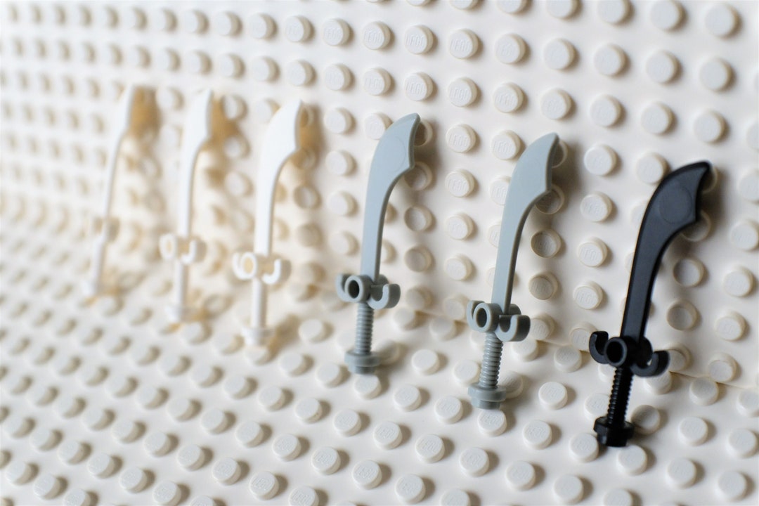 Six Scimitar Swords White Gray Black Genuine LEGO® - Etsy