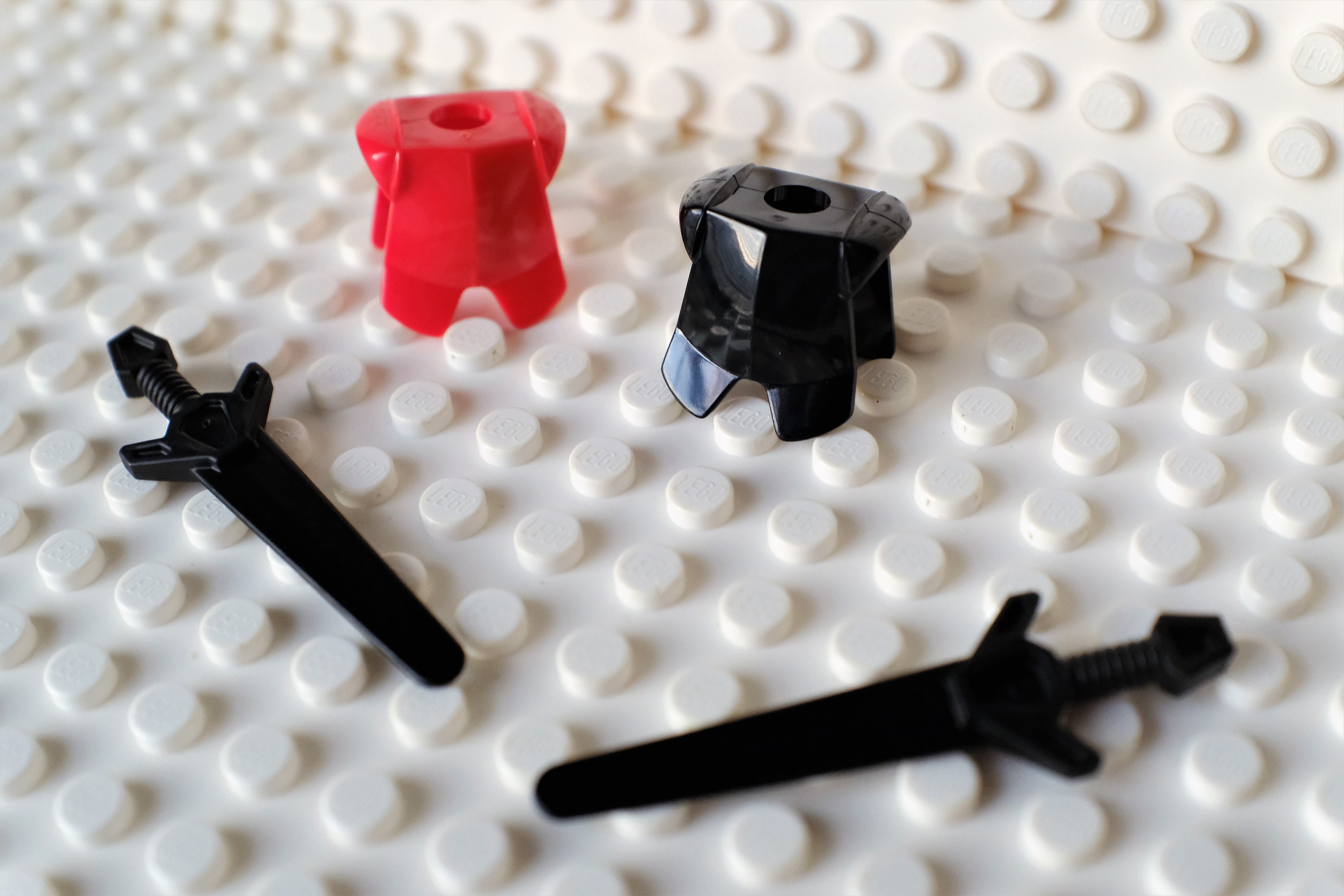 Black Red Armor Swords Breastplates Set Genuine LEGO® - Etsy