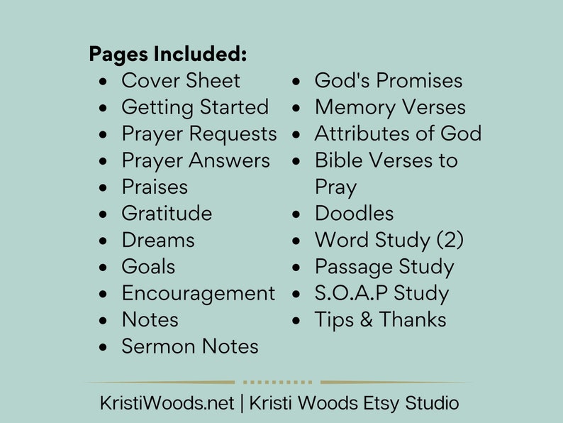 Printable BIBLE JOURNAL, PRAYER Journal, Bible Study Printable ...