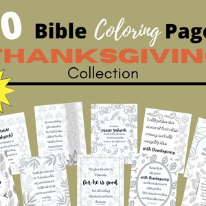THANKSGIVING BIBLE COLORING Pages for Adults & Kids | Bible Journaling ...
