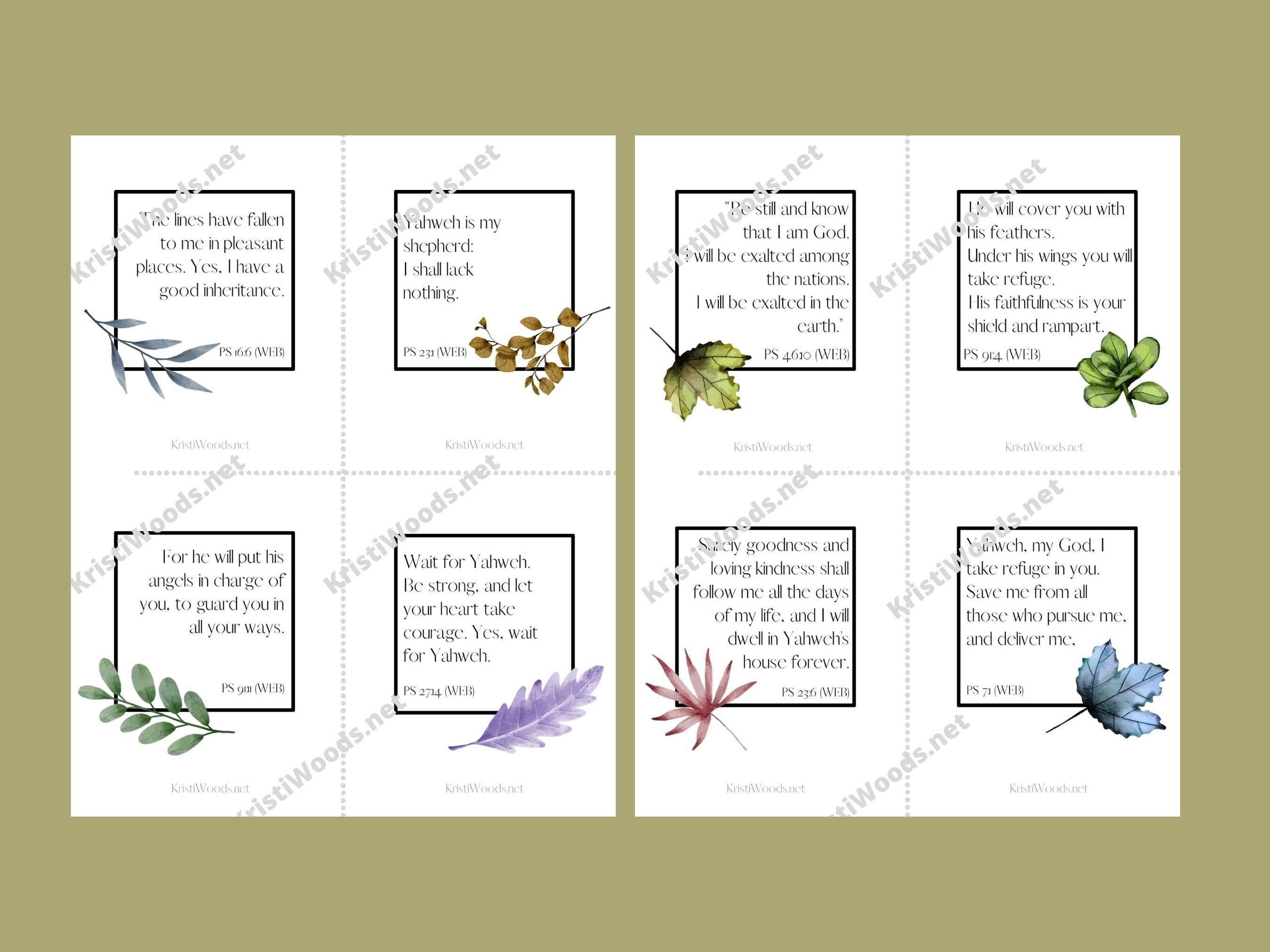 Botanical Scripture Cards: Inspirational Psalms, Nature Design ...