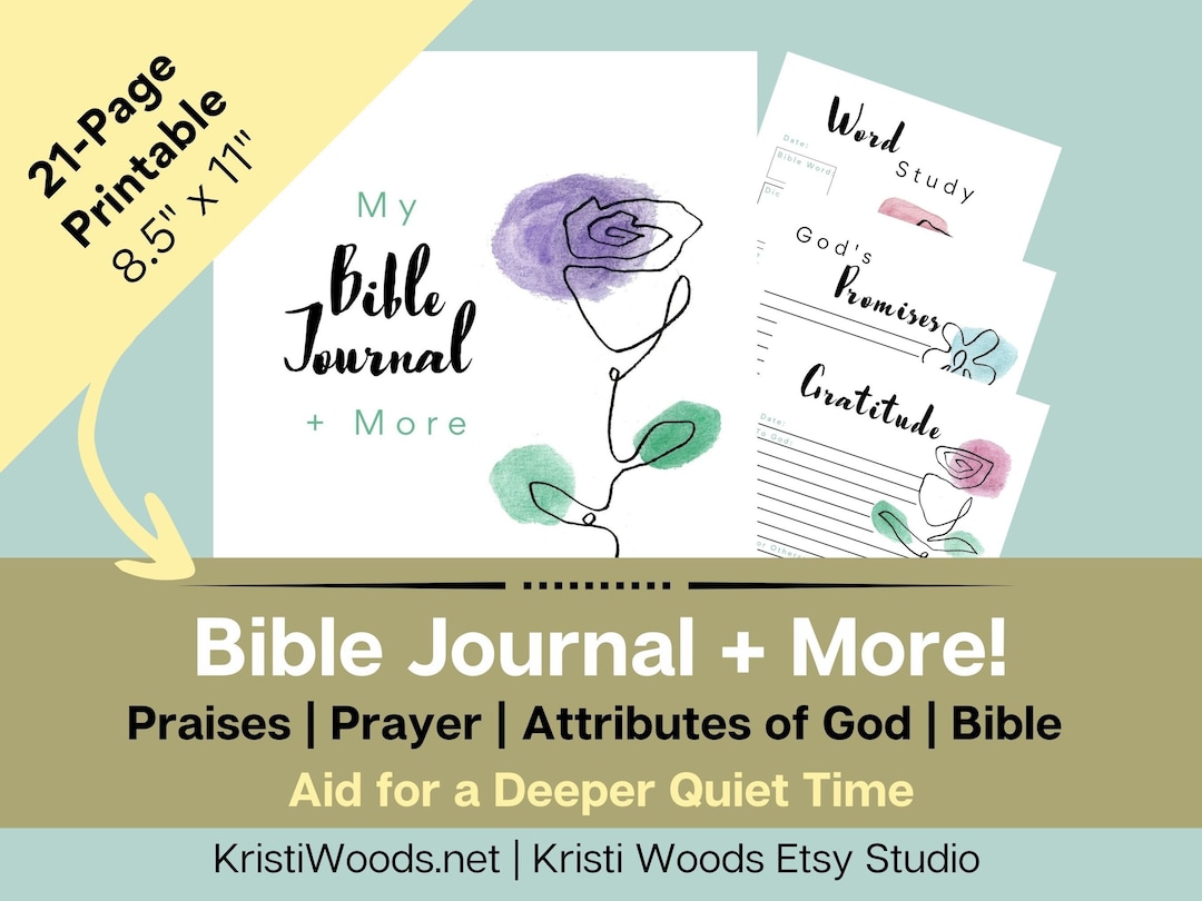 Printable BIBLE JOURNAL, PRAYER Journal, Bible Study Printable ...