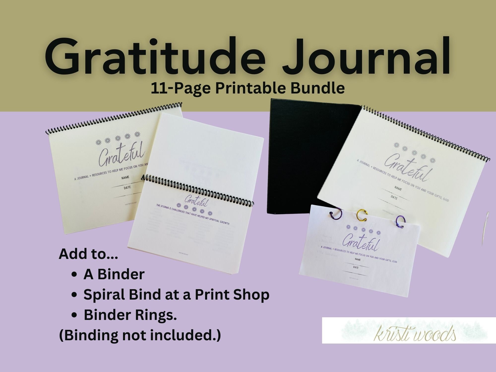 Gratitude Journal Printable | Daily Journal for Women | PDF | Non ...