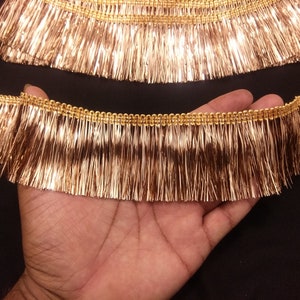 Metallic Copper Tassel Fringe Trim: Indian Lace Embellishment - Etsy