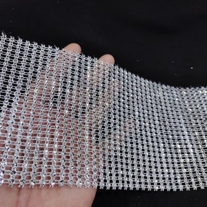 Metallic Silver Net Lace Trim: Embellished Border, Craft & Sewing - Etsy