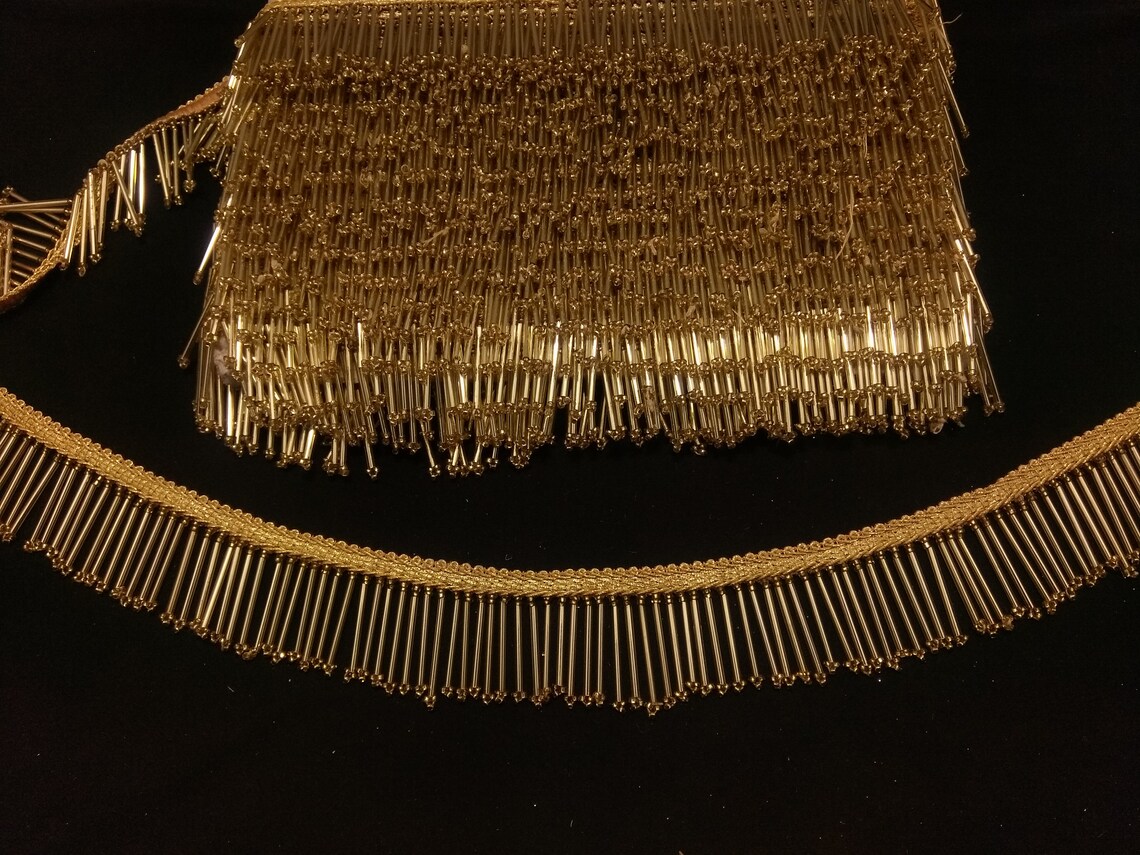 Gold Beaded Trim Indian Lace Trim Beaded Lace Gold Beaded | Etsy