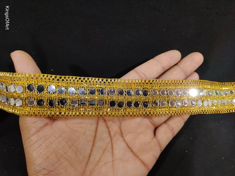 Indian Metallic Gold Glass Work Beaded Indian Hand Work - Etsy