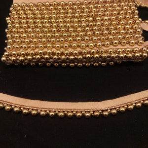 Gold Beaded Lace, Indian Beaded Trim, Trim Border, Lace Border, Beaded ...