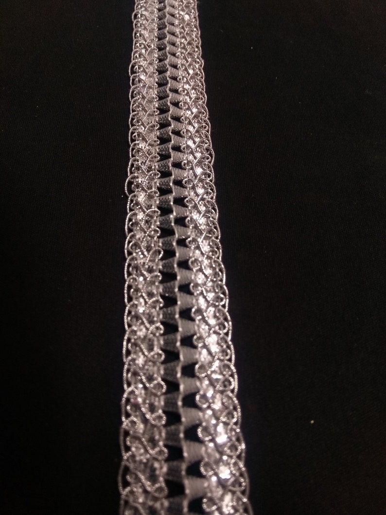 Indian Metallic Silver Ribbon Lace Trim for Decoration of - Etsy