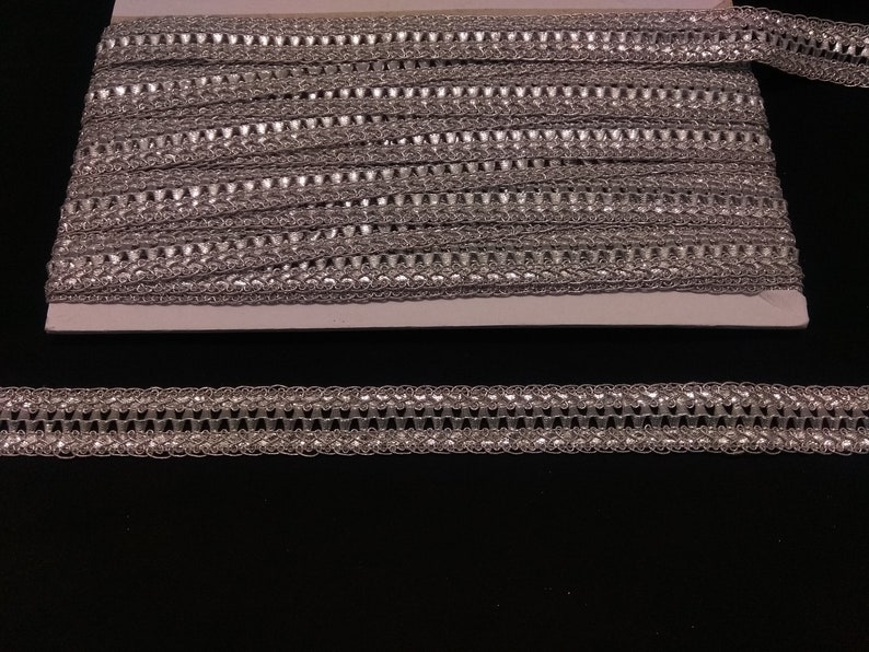 Indian Metallic Silver Ribbon Lace Trim for Decoration of - Etsy