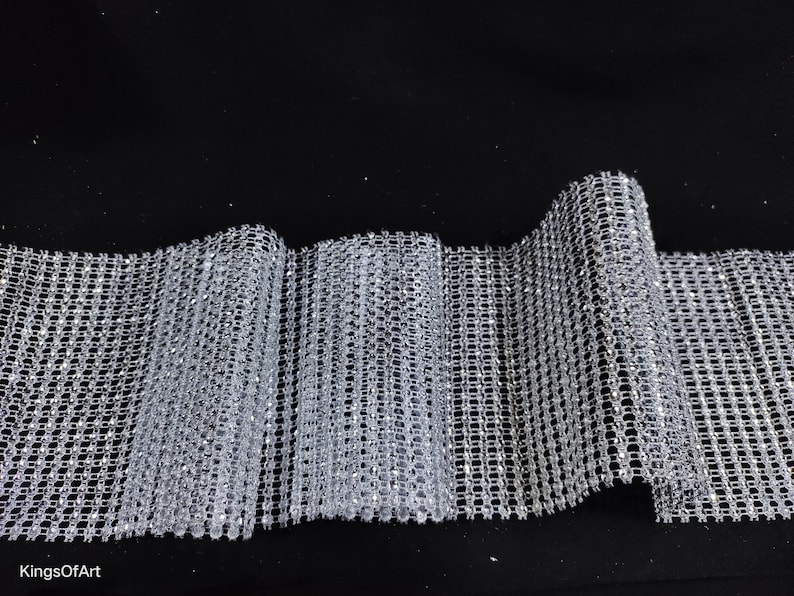 Metallic Silver Net Lace Trim: Embellished Border, Craft & Sewing - Etsy