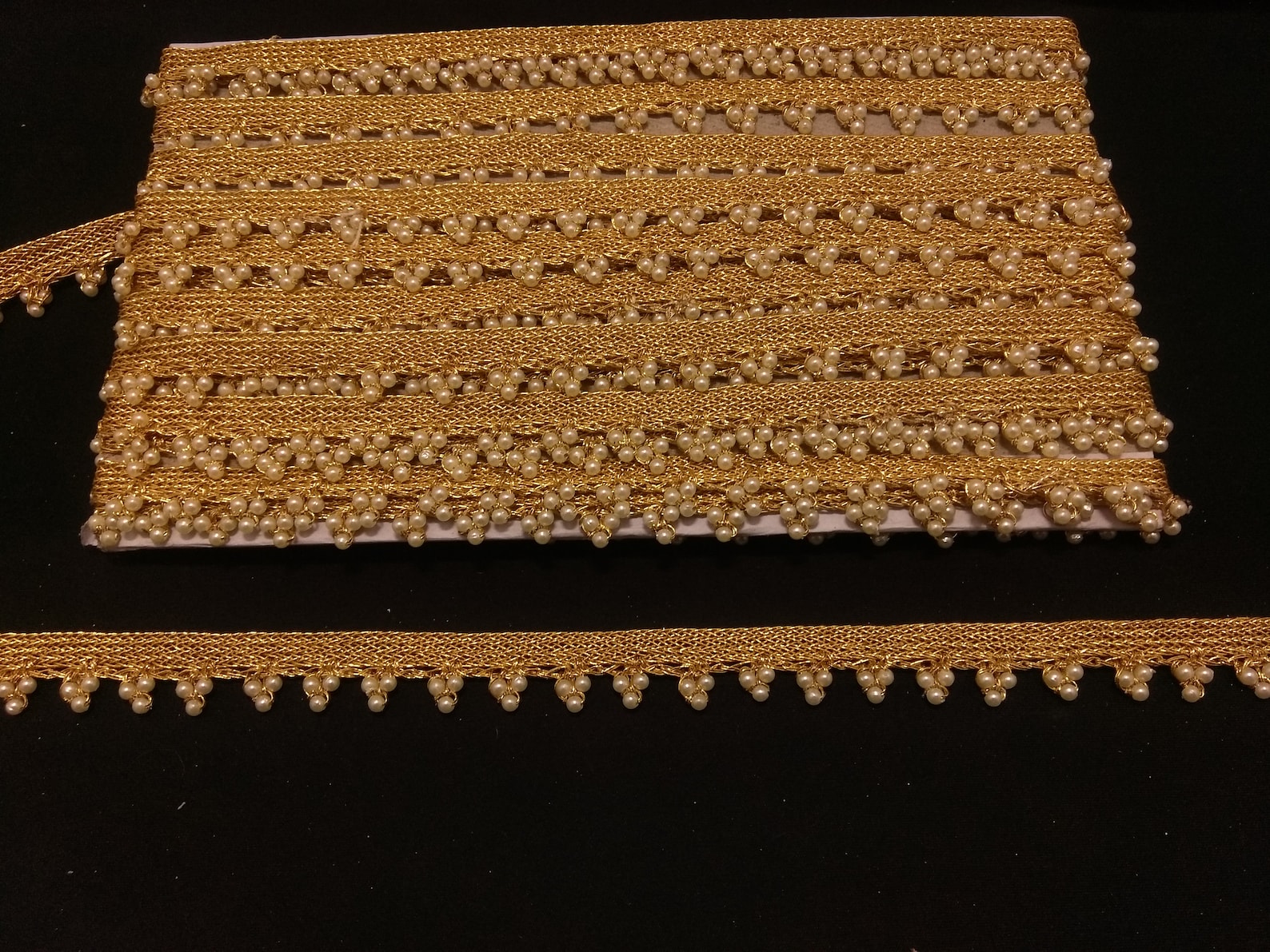 Gold Beaded Tassel Trim: Indian Lace Border - Etsy