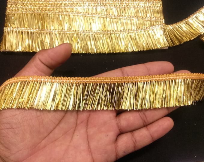 Indian Rose Gold Beaded Tassel Lace Trim, Gold Tassel Trim, Gold Lace ...