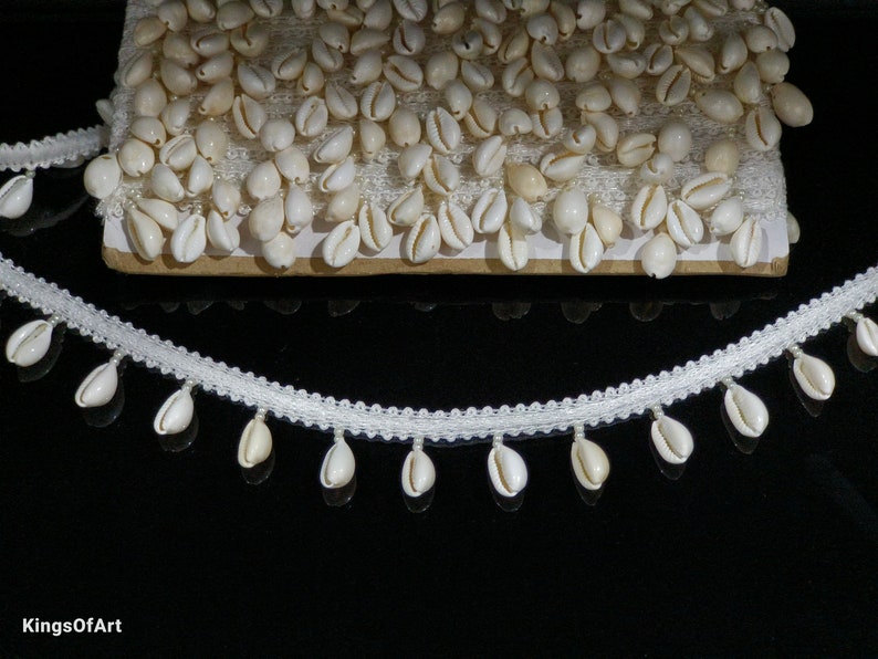Seashell Tassel Lace Trim: Handwoven White Shell Border - Etsy