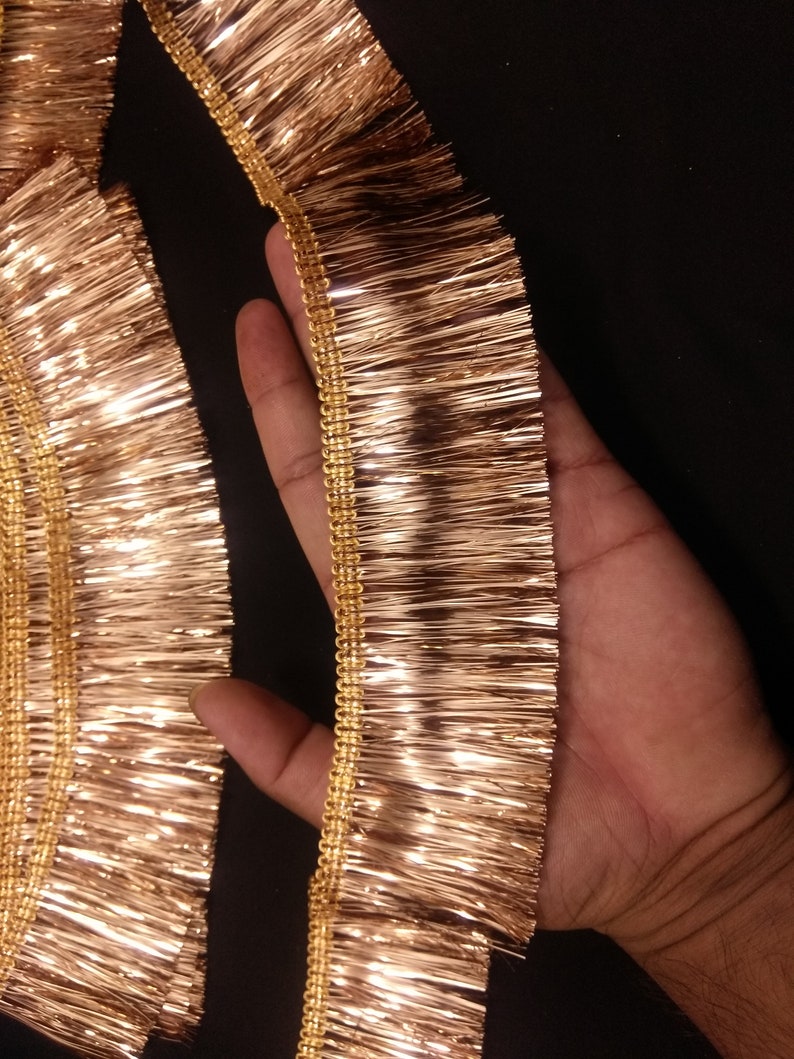 Metallic Copper Tassel Fringe Trim: Indian Lace Embellishment - Etsy