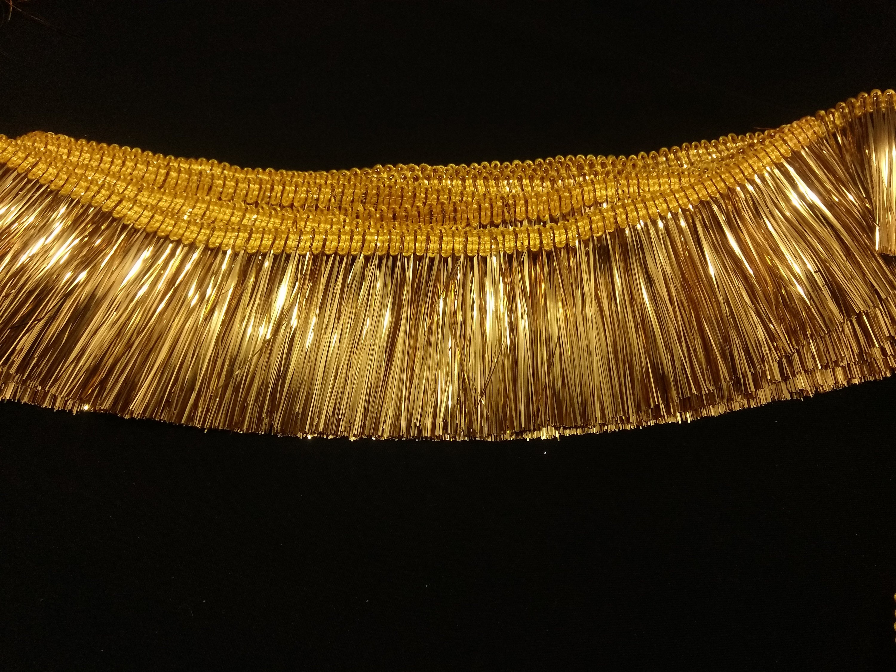 Indian Metallic Gold Hand Work Tassels Fringe Lace Trim - Etsy