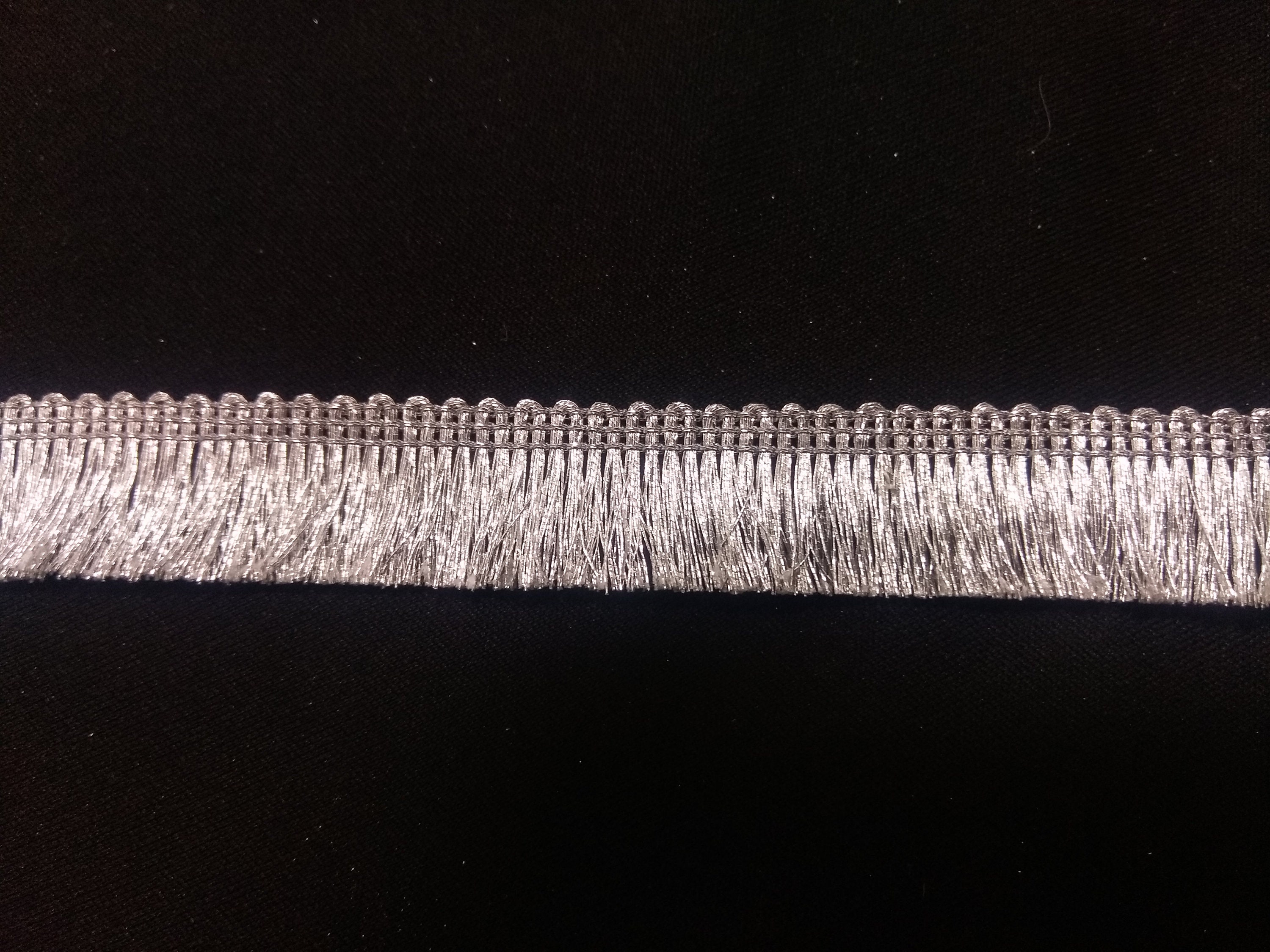 9 Yard Metallic Silver Indian hand work Tassels Fringe Lace | Etsy